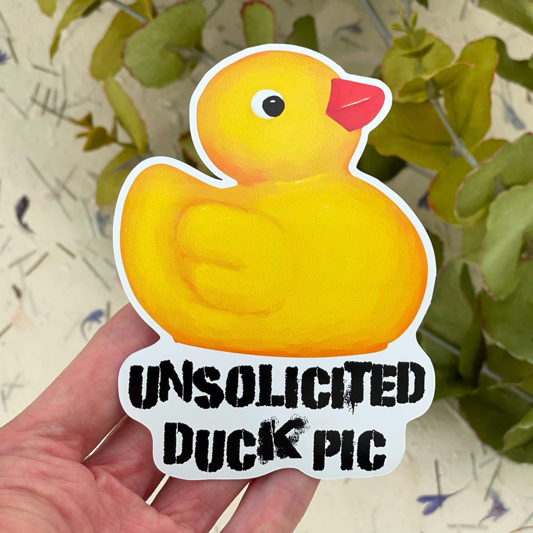 Hand Drawn Rubber Duck Vinyl Sticker, Yellow, Waterproof, Durable. - Etsy