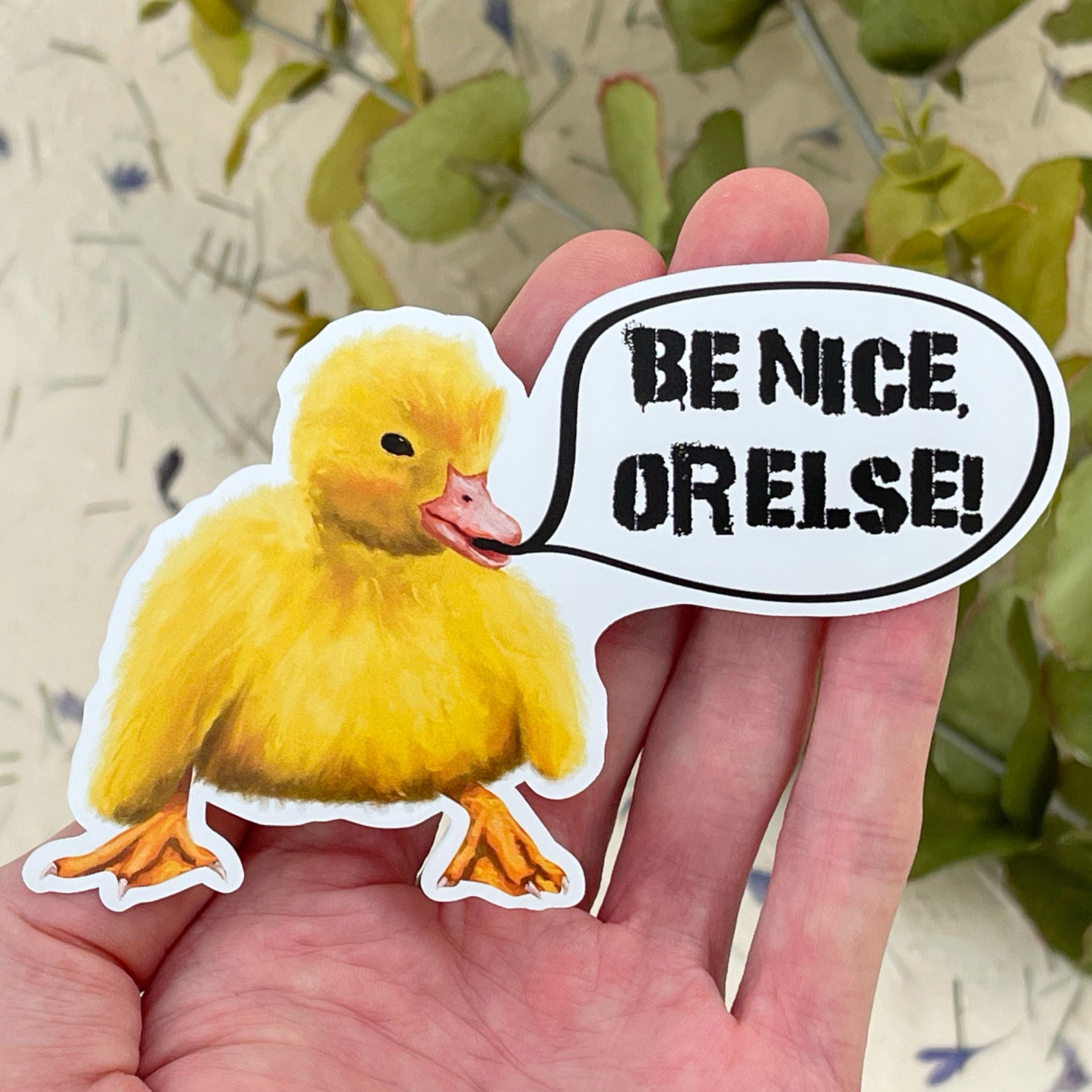 Duckling Vinyl Sticker: Hand-drawn Waterproof Decal - Etsy