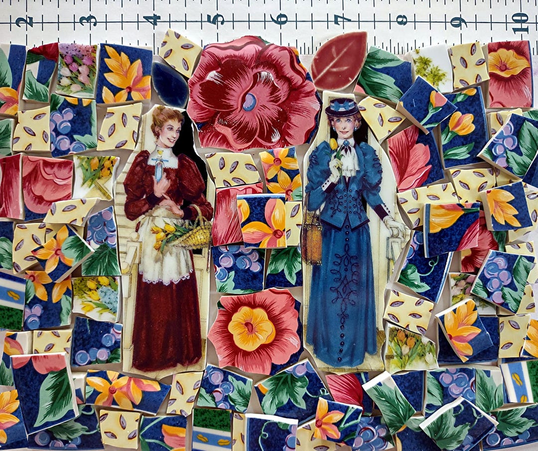 Victorian Ladies in the Garden – A Timeless Mosaic Collection - Hand ...