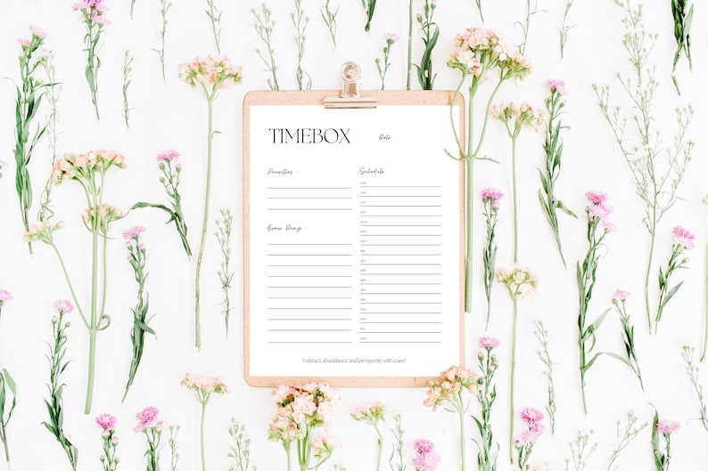 Timebox, Digital Planner, Time Block Daily Planner, PDF, Time ...