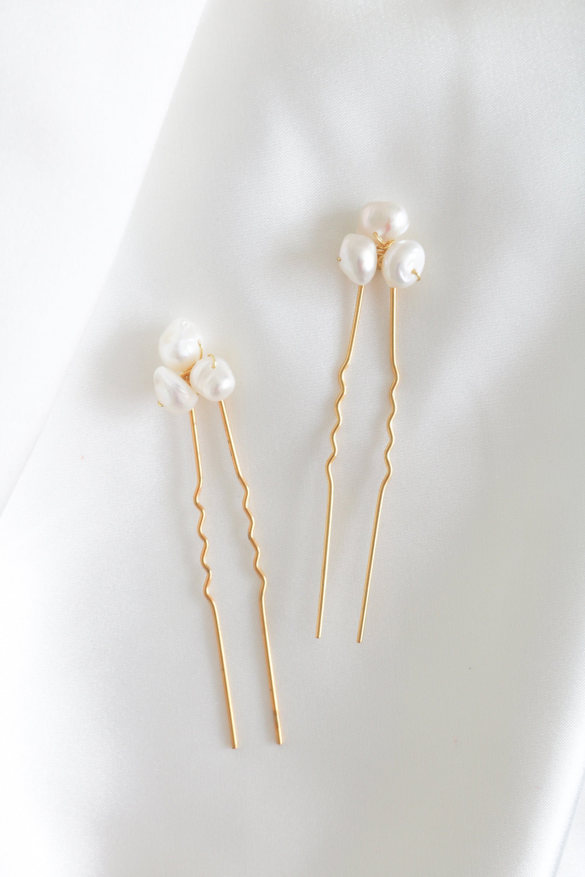 Pearl Hairpin White Hairpin Fresh Water Pearl Hairpin - Etsy Norway