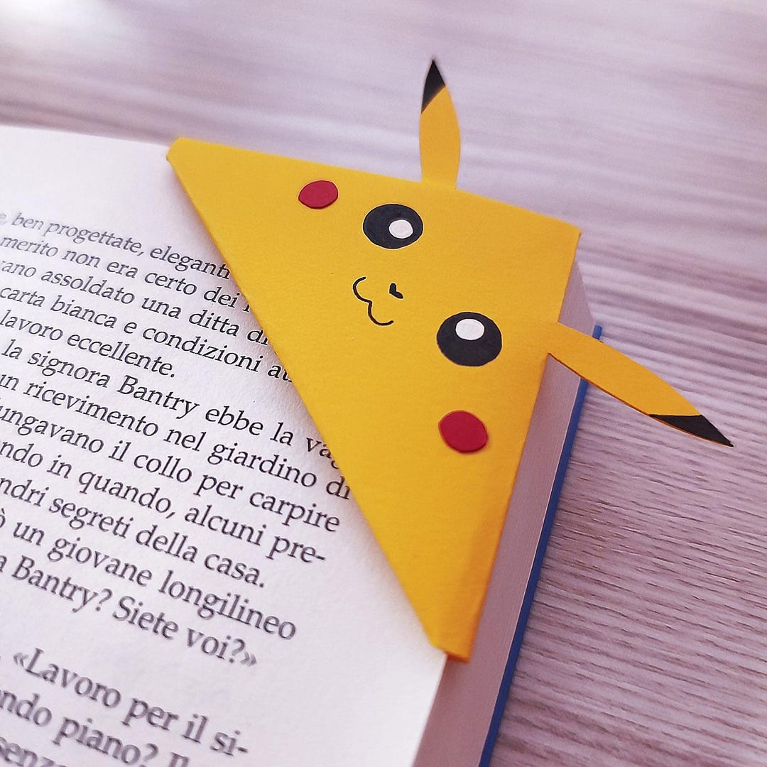 Pikachu Origami Corner Bookmarks Book Accessories Book Lover Gift ...