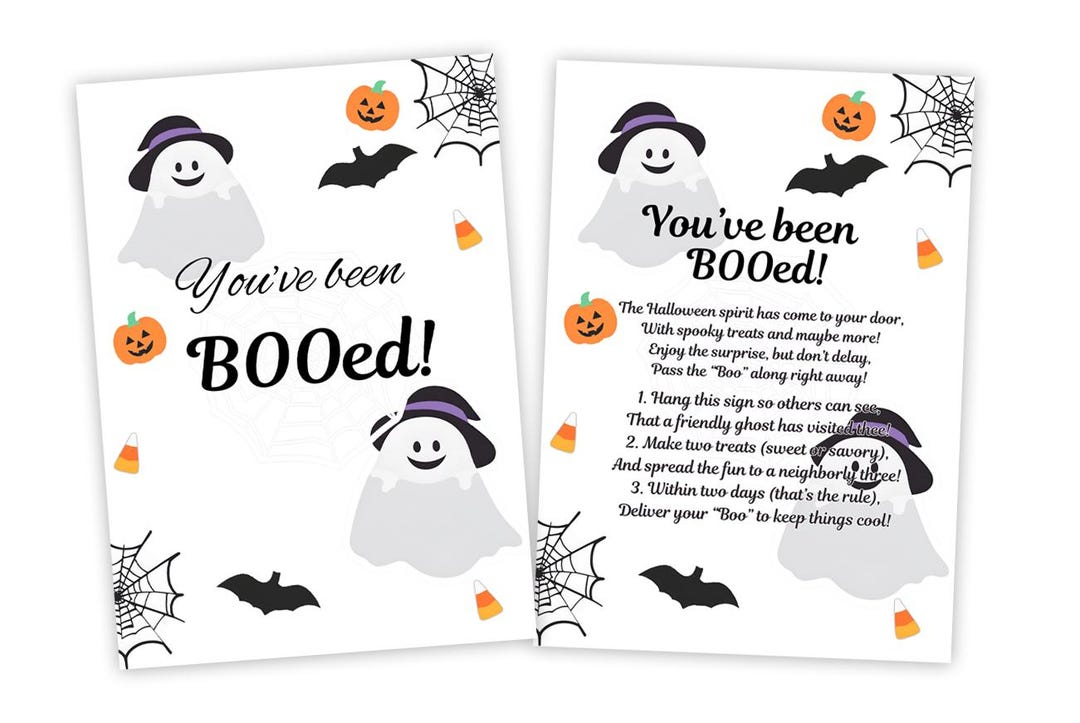 You've Been Booed Digital Download Printable Set Halloween Youve Been ...