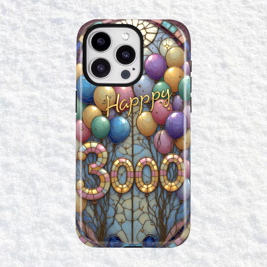 3D Stained Glass Happy Birthday Design Phone Case,for iPhone 16 15 14 ...