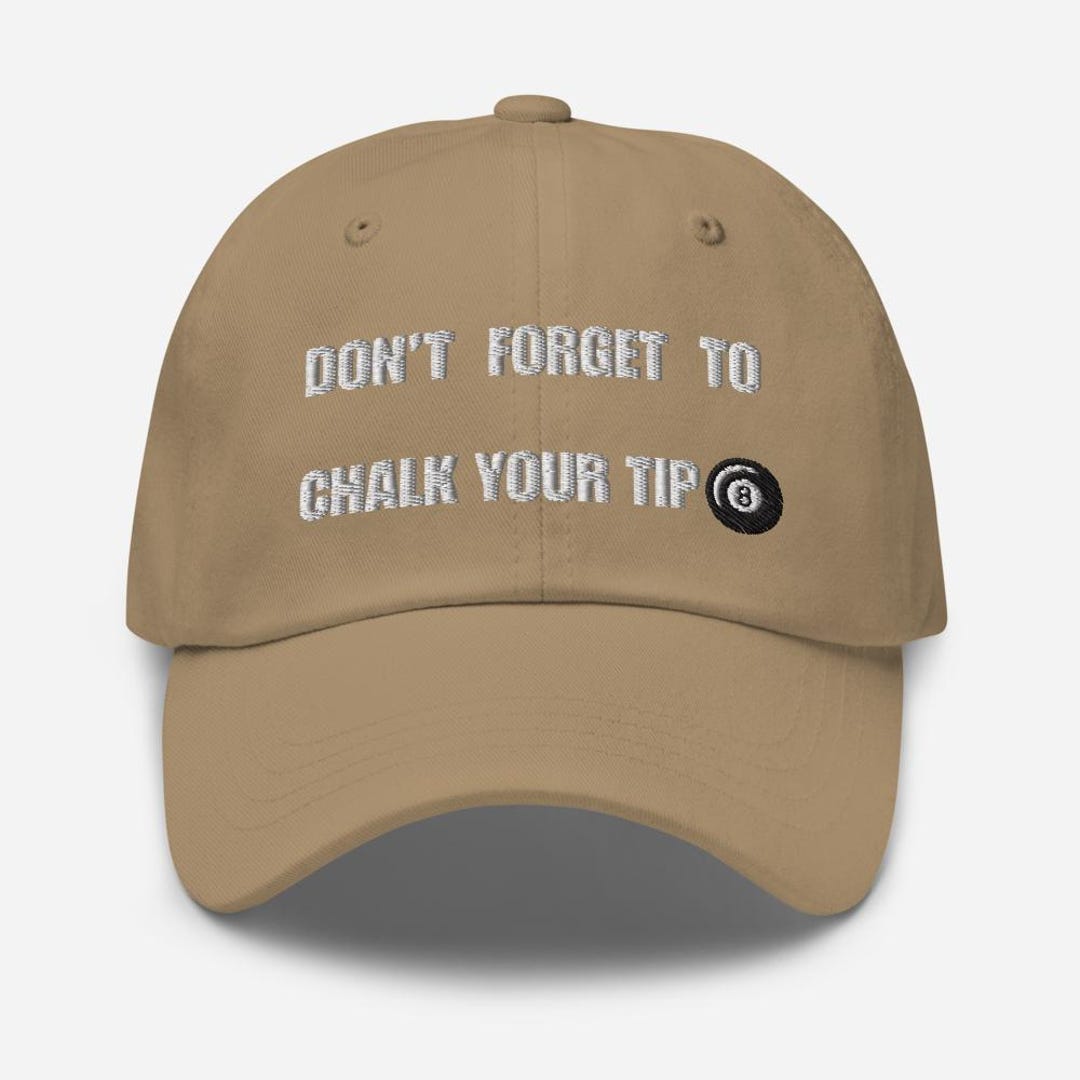 Chalk Your Tip Pool Hat - Funny Billiards Baseball Cap for Pool Players ...