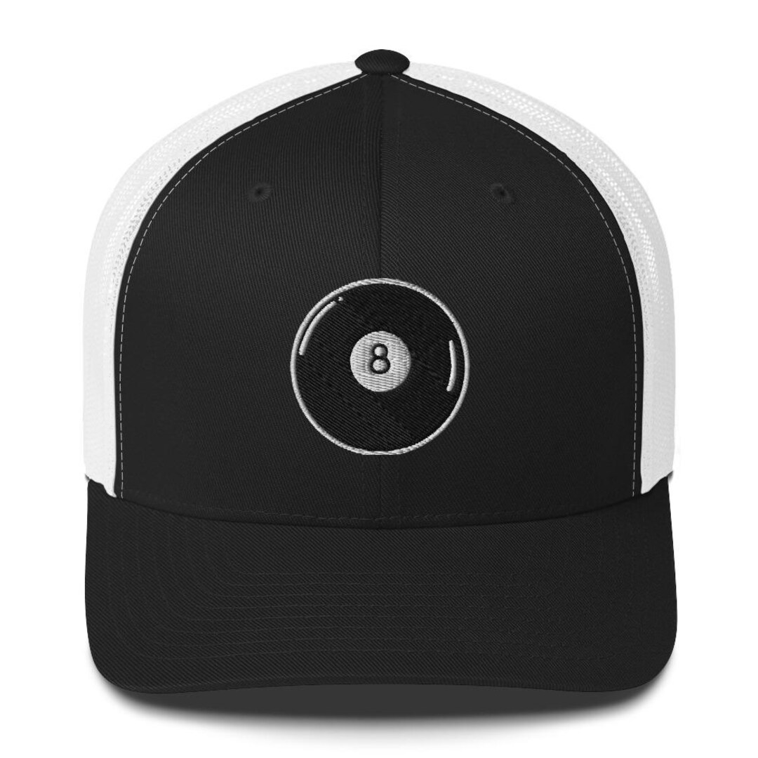 8-ball Trucker Hat Pool – Custom Embroidered Pool Ball Cap – Retro ...