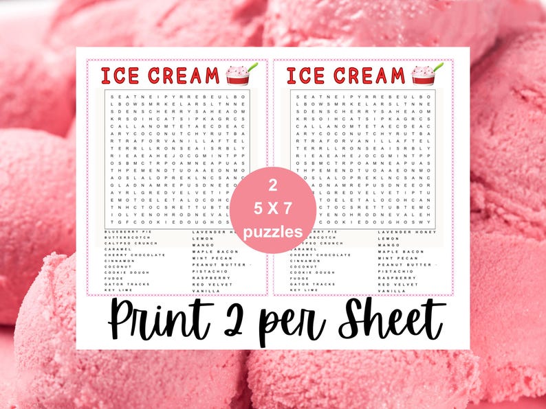 Ice Cream Word Search · Ice Cream Party Game · Ice Cream Social ...