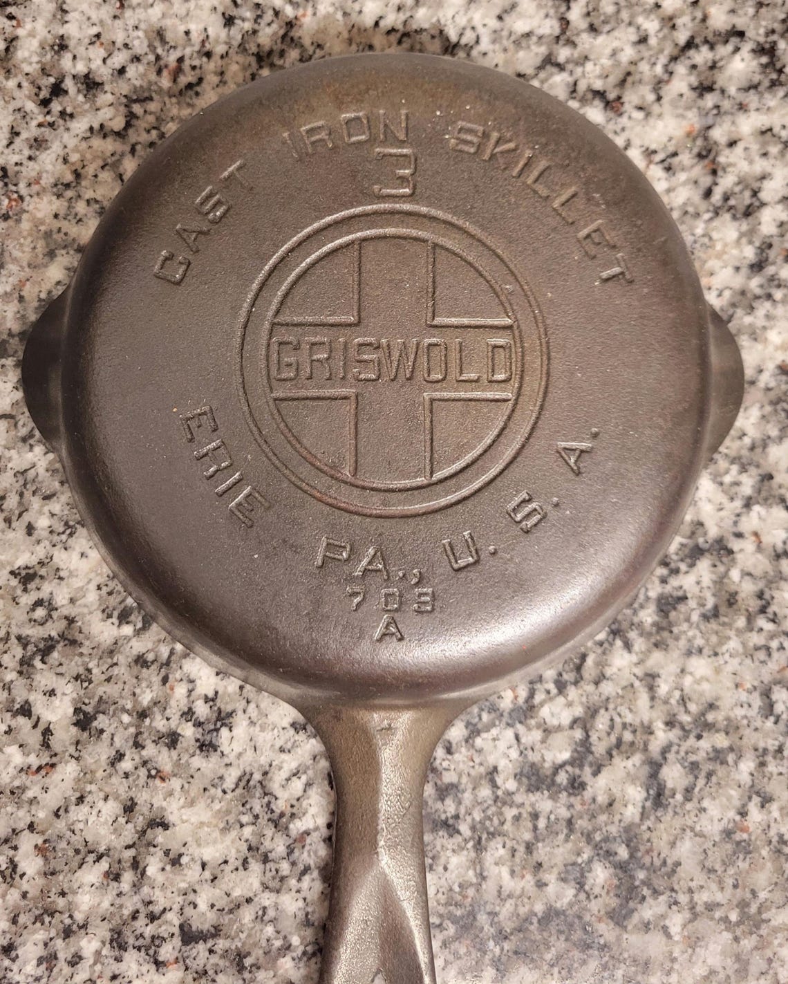 Vintage Griswold #3 Cast Iron Large Logo Skillet, Primitive Collectible - Etsy