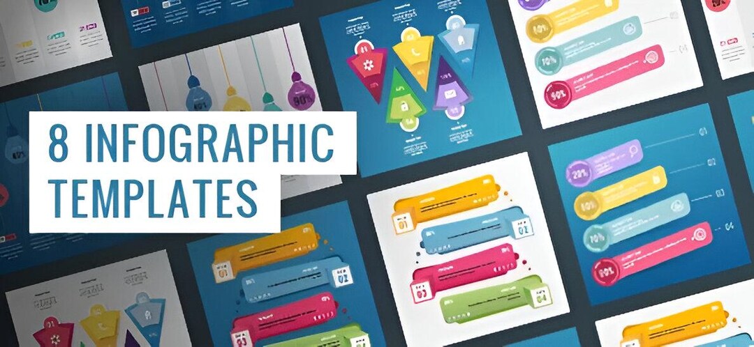 8 Unique PSD Infographic Templates - Instant Download - Etsy