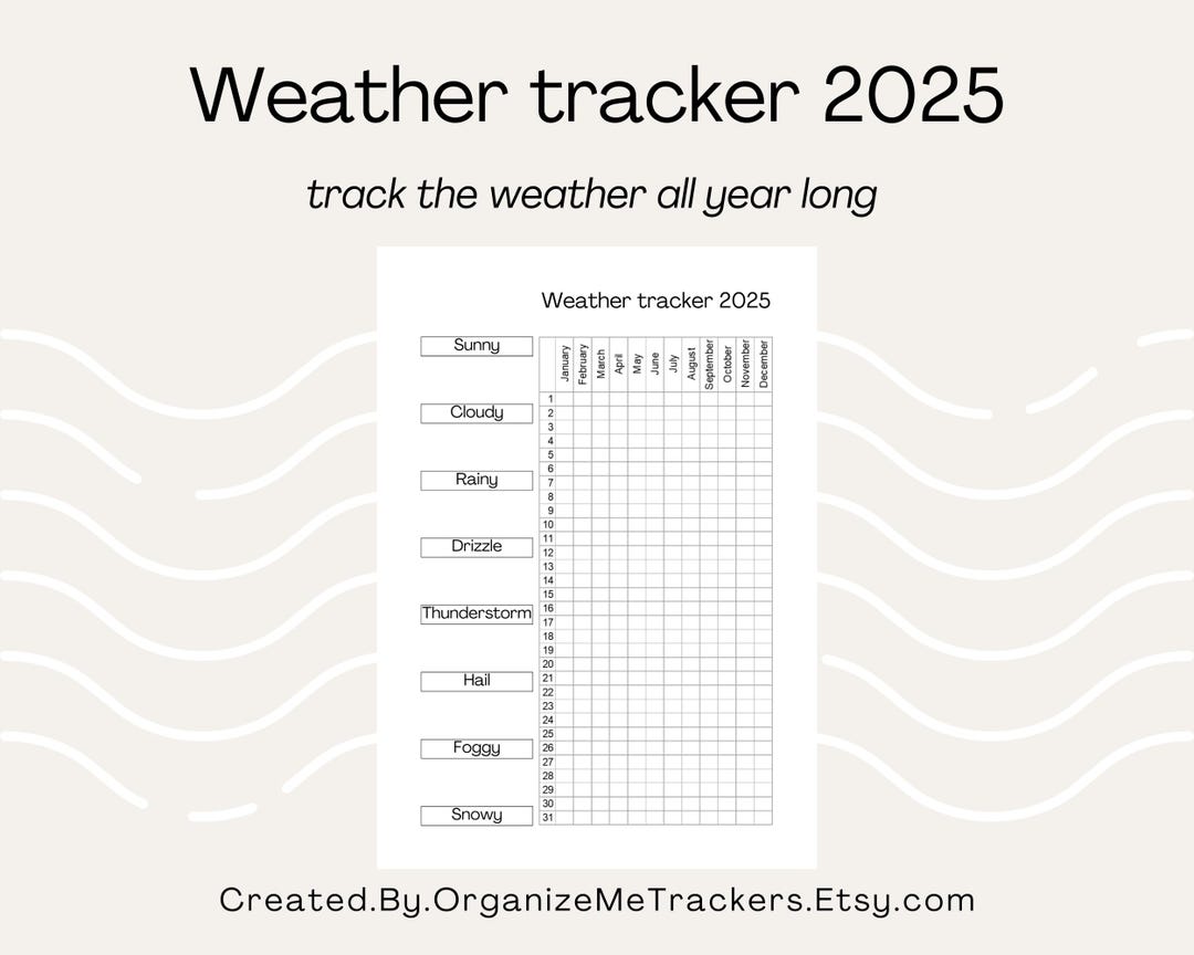 Weather Tracker, Pixel a Day, Weather Journal, Weather Tracking, Log, a ...