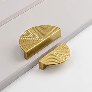 Multiple Styles Semicircle Gold Handles Drawer Dresser Cupboard Pulls ...