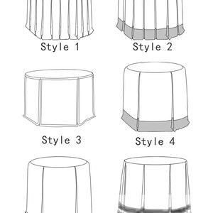 Custom Round Table Skirt,pleated Ruffled Navy Blue Table Skirt With ...