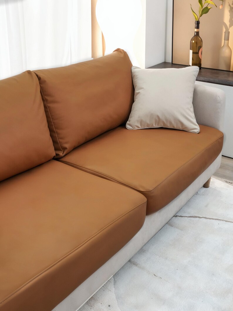 Custom Faux Leather Sofa Cover, Sofa Dust Cover, Stain and Water ...