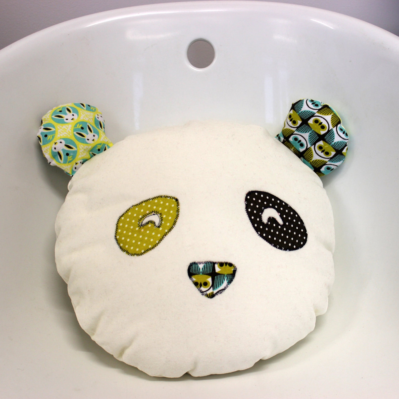 Round Panda Cushion With Ears, Panda Pillow That Doubles as a Teddy - Etsy