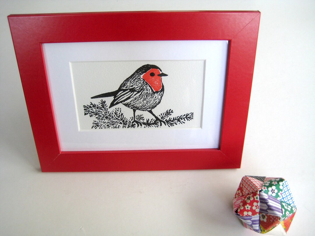 Limited Edition Letterpress Print Robin - Etsy