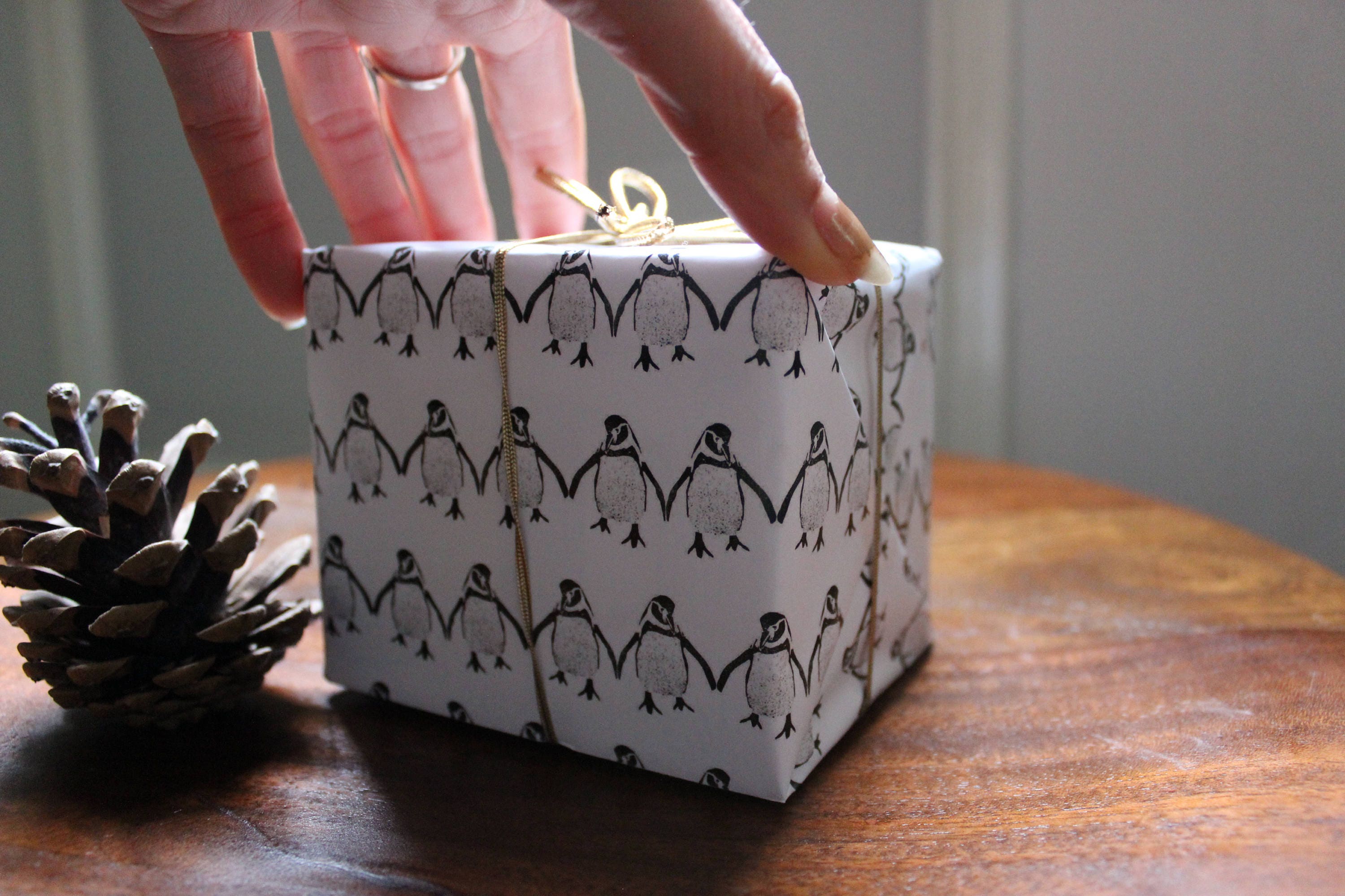 Penguin Print Wrapping Paper - Etsy