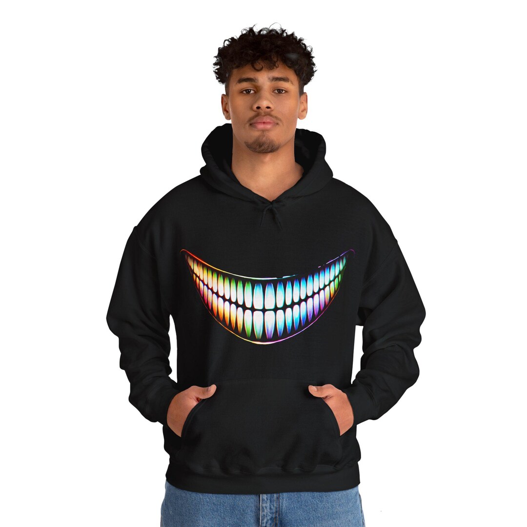 Rainbow Backrooms Smiler Hoodie, Colorful Graphic Sweatshirt, Unisex ...
