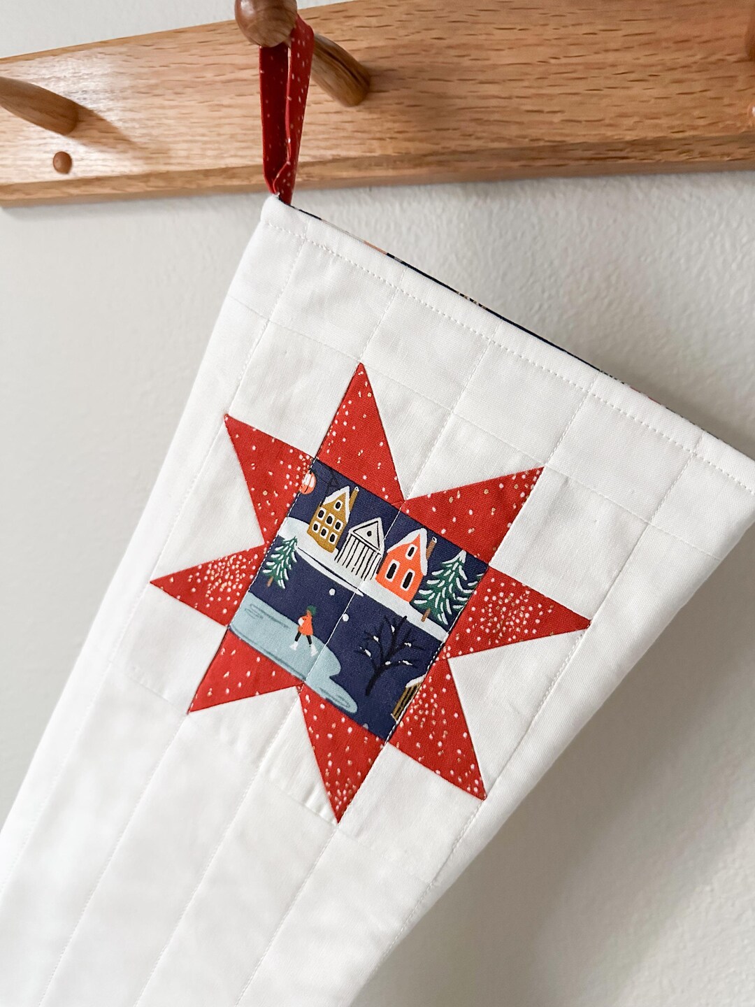 Handmade Quilted Christmas Stocking - Winter Wonderland - Etsy