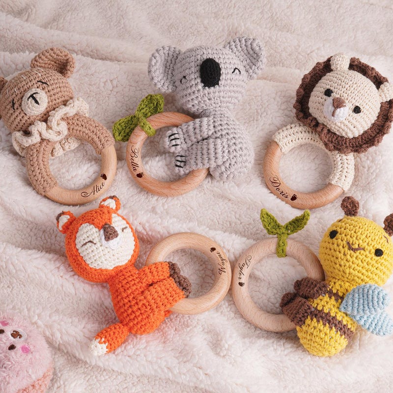Wooden Rattle - Etsy