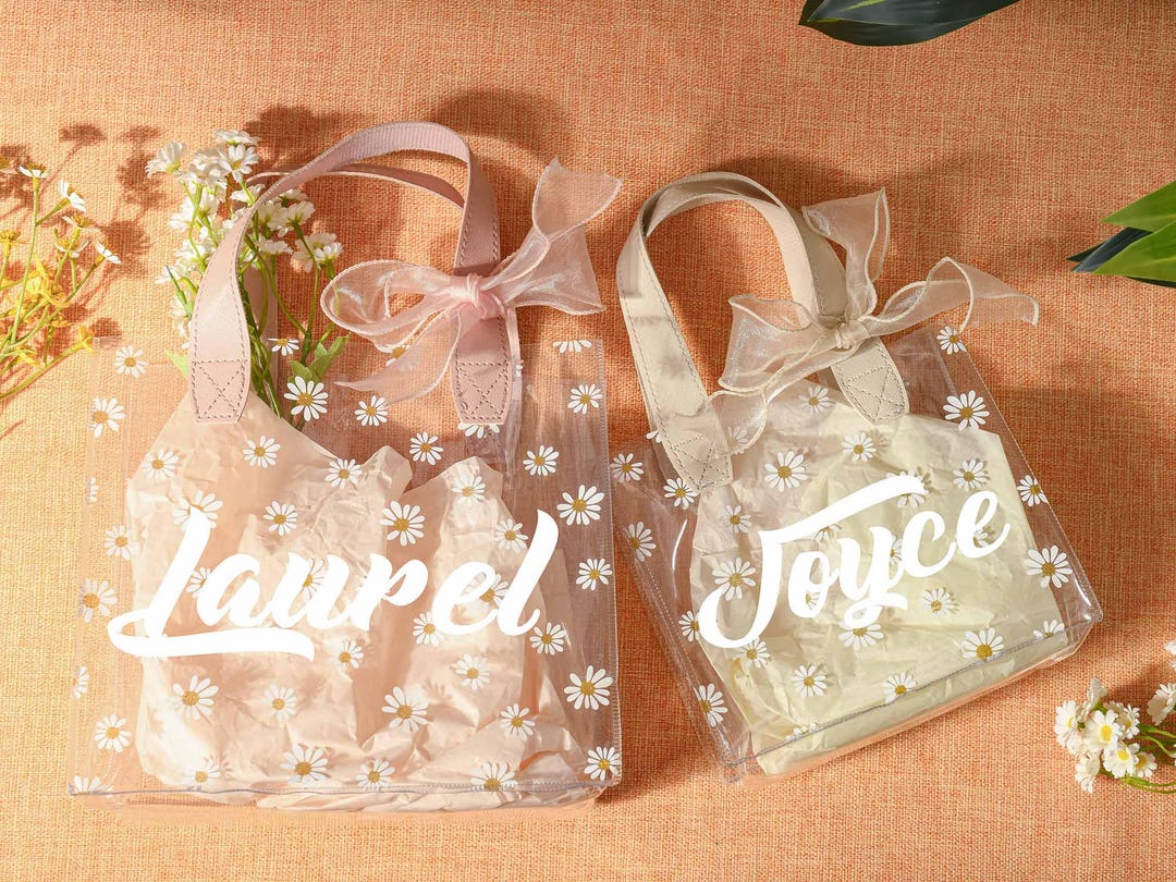 Custom Daisy Gift Bag With Handles, Flower Girl Proposal Gift Bag ...
