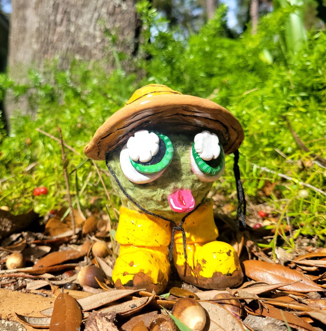 Mud Creature | Polymer Clay Hand Painted Sculpture, Cute Silly Moss ...