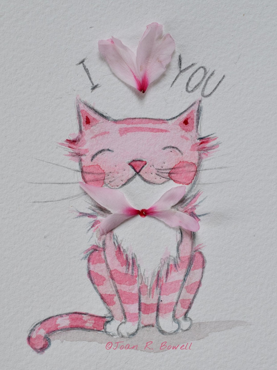 I Love You - Cute A5 Cat Greeting Card, Blank Inside Incl. Envelope and ...