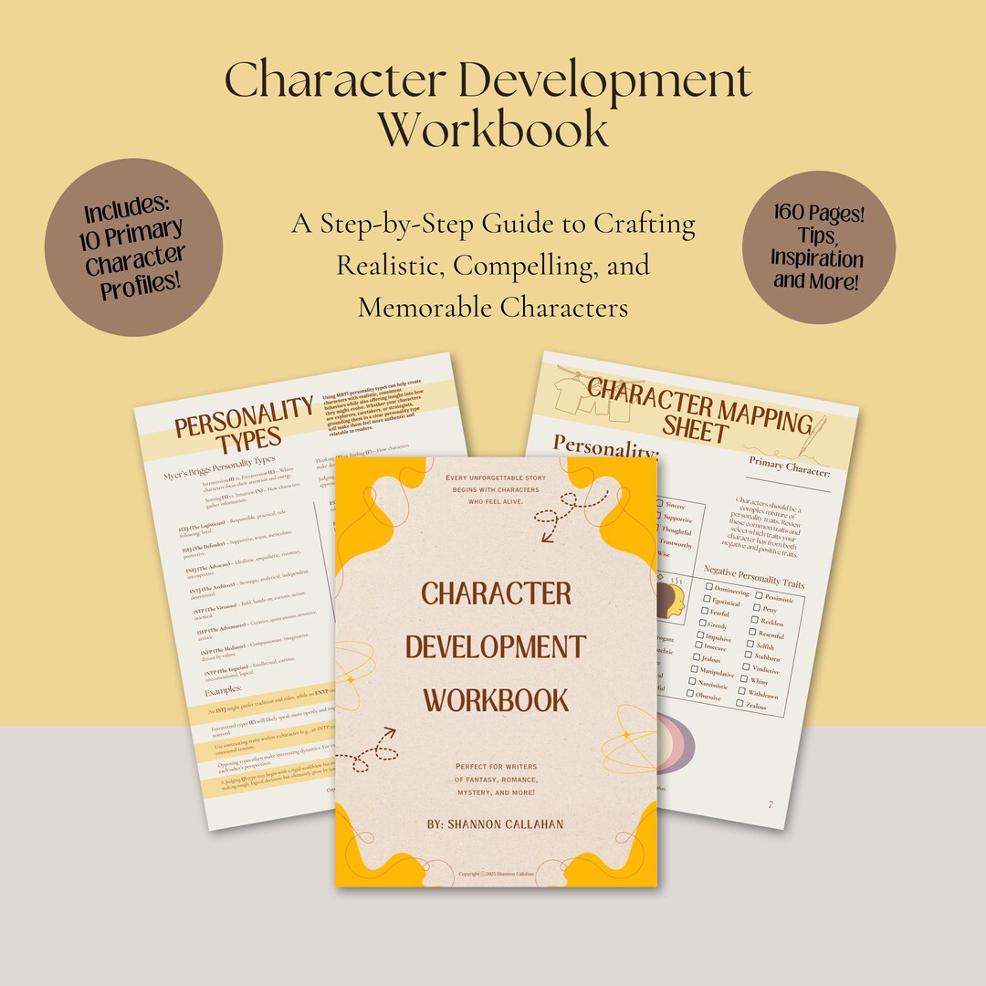Character Development Workbook for Authors: Bring Your Characters to ...