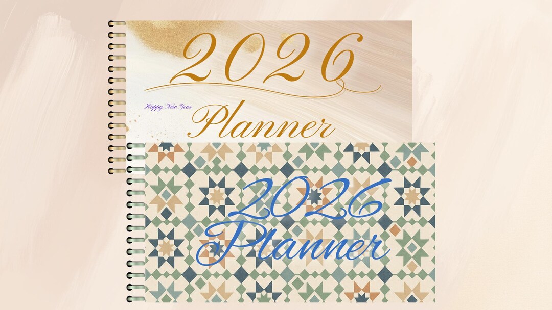 2026 Planner, Monthly Planner, 3 Beatiful Front Covers, 2 Back Covers ...