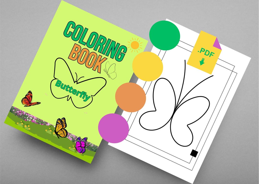 Butterfly Coloring Book, 30 Butterflies Easy Coloring, 30 Blank Pages ...