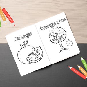 Coloring Book, Fruit Coloring Book, 40 Fruits Easy Coloring, Print ...