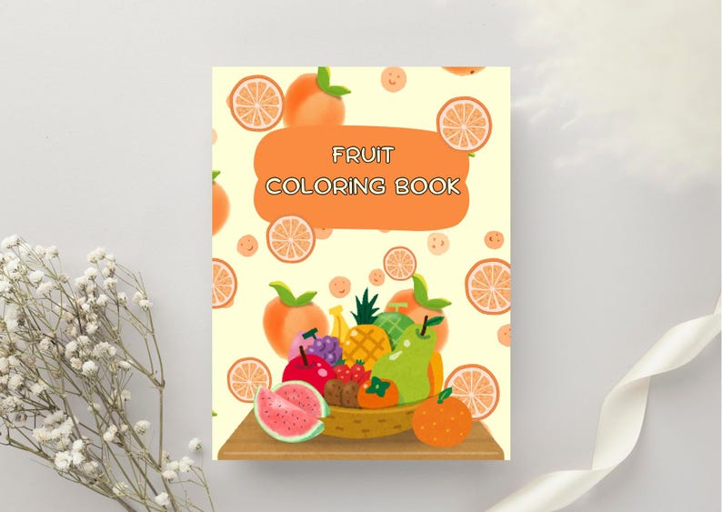 Coloring Book, Fruit Coloring Book, 40 Fruits Easy Coloring, Print ...