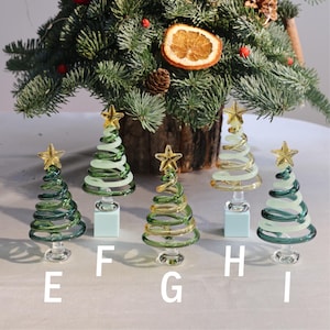 Handmade Blown Glass Christmas Tree,molten Glass Figurine, Small ...