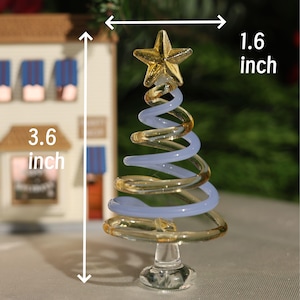 Handmade Blown Glass Christmas Tree,molten Glass Figurine, Small ...