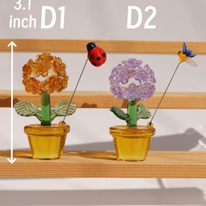 Handmade Blown Glass Plants Succulents Flower Sunflower Lily Rose ...