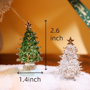 Handmade Blown Glass Christmas Tree,molten Glass Figurine, Small ...