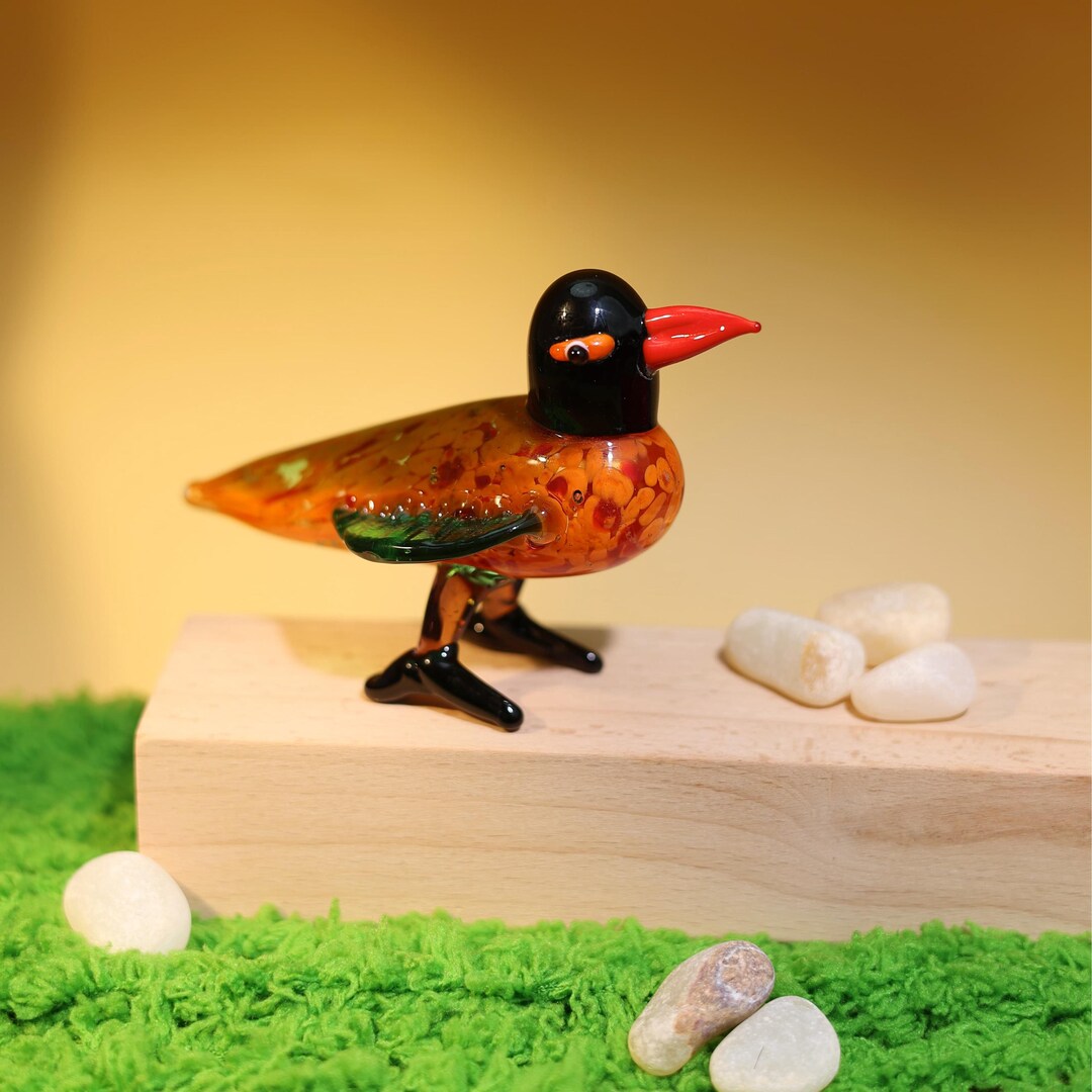 Glass Bird, Hand Blown Glass Bird Figurine, Glass Bird Ornament, Art ...