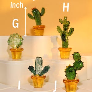 Handmade Fused Glass Cactus Glass Succulents,glass Potted Plants ...