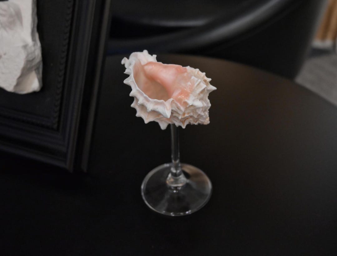 Customized Handmade Conch Shell Wine Glasses, Beach Wedding Wine ...