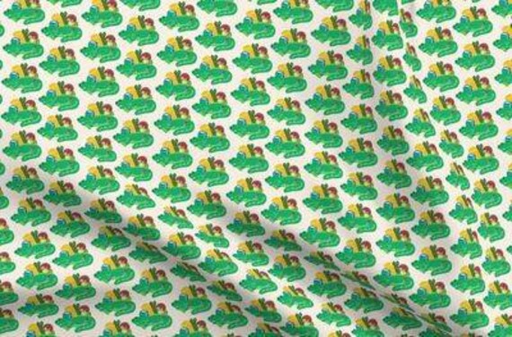 Alligator Picnic Fabric Fabric by the Yard Alligator Fabric - Etsy