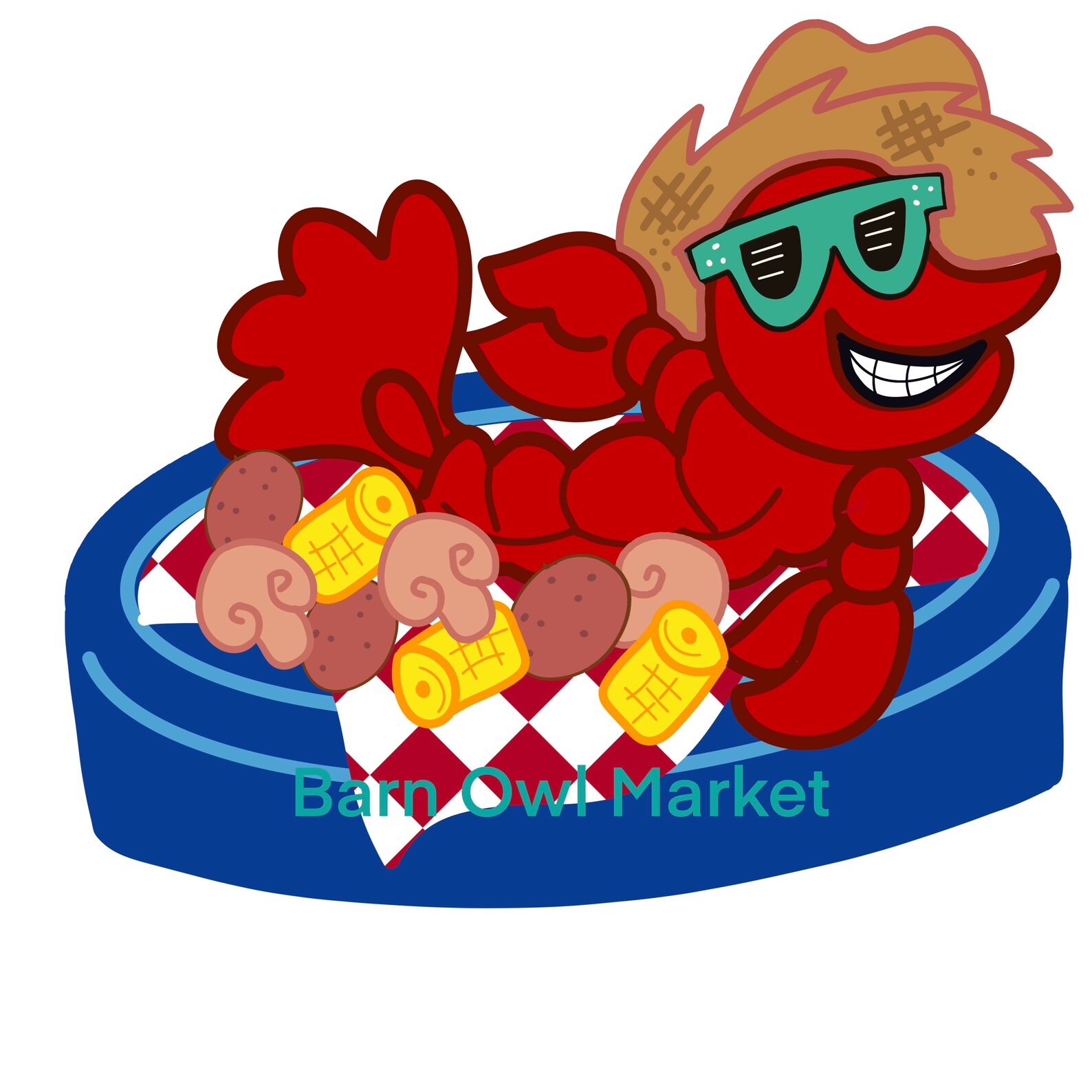 Crawfish Template Crawfish Boil Template Crawfish Truck | Etsy