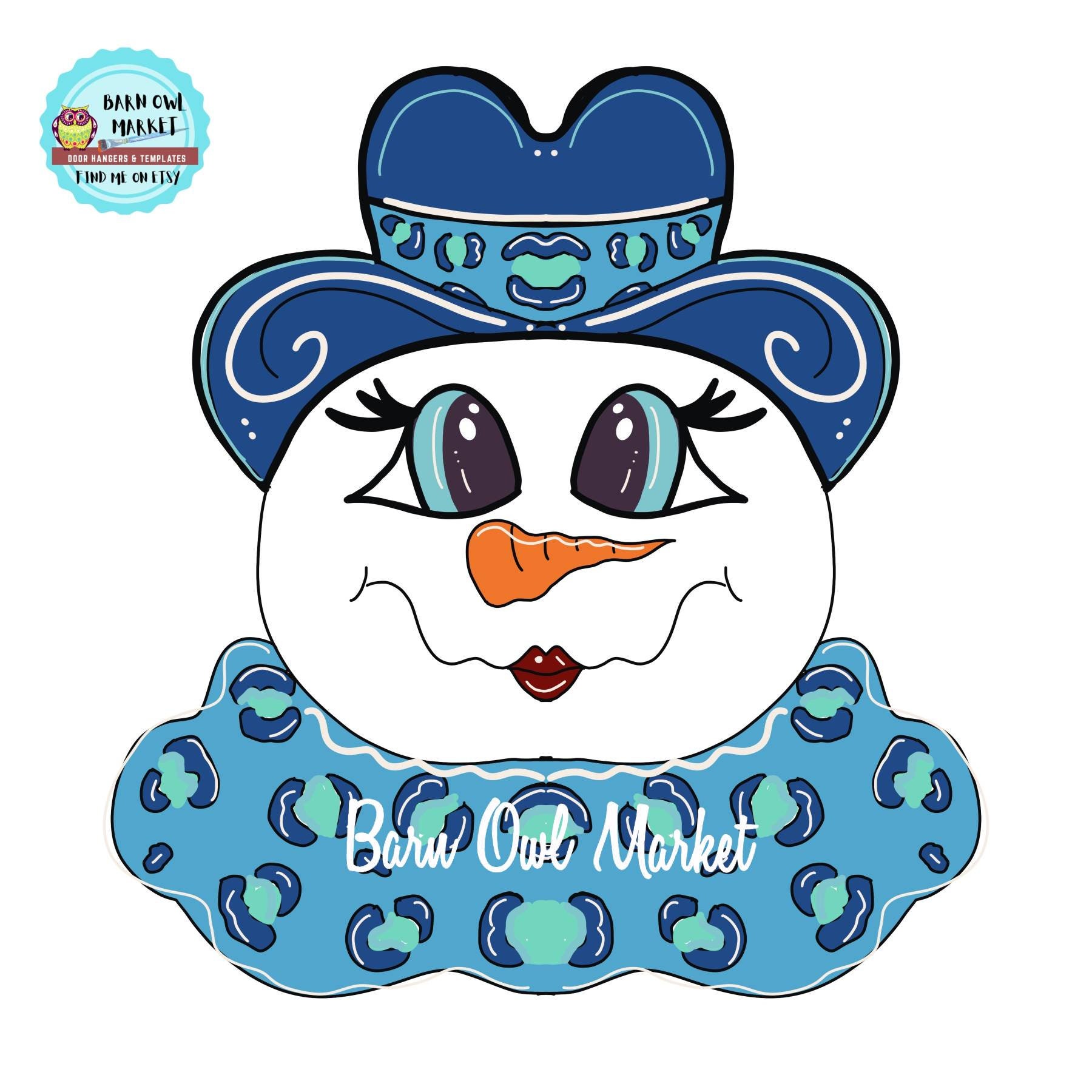 Snow Lady Template Snowman Template Snowman Pattern - Etsy UK