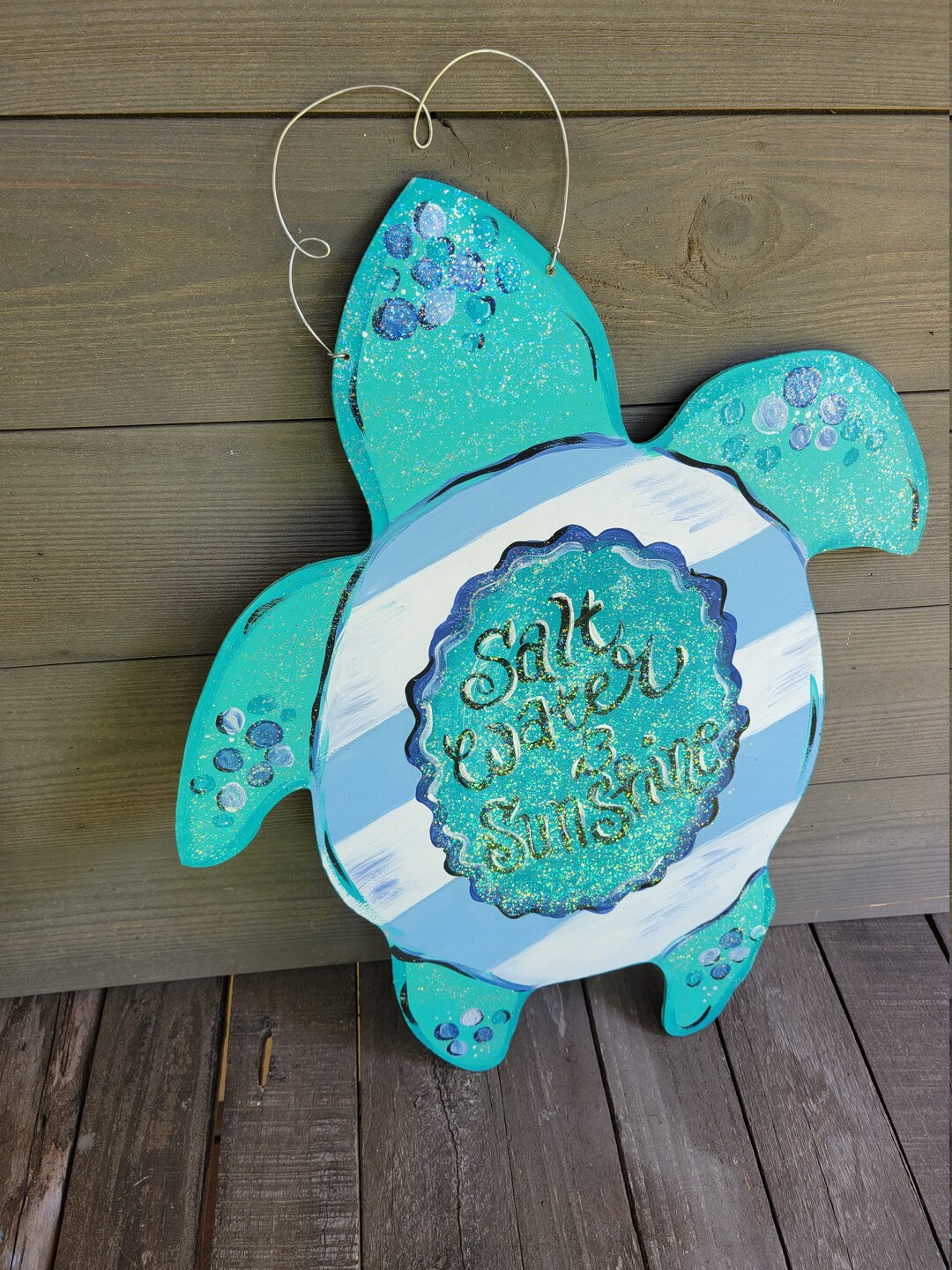 Turtle Door Hanger, Sea Turtle Door Hanger , Turtle Decor, Summer ...