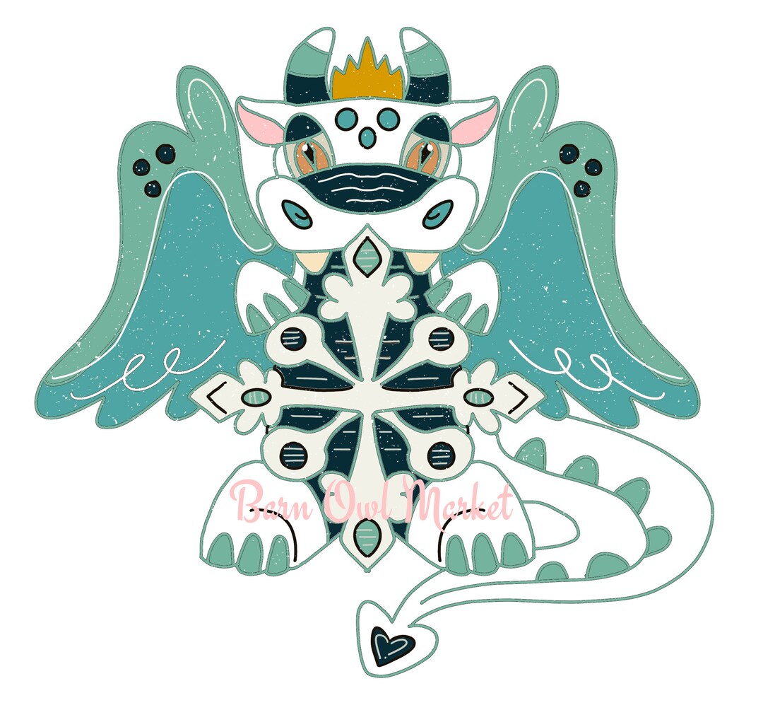 Snowflake Dragon Template, Dragon Template, Dragon Door Hanger - Etsy