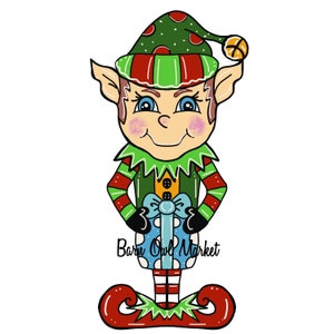 Elf Boy Template Christmas Elf Pattern Elf Door Hanger - Etsy