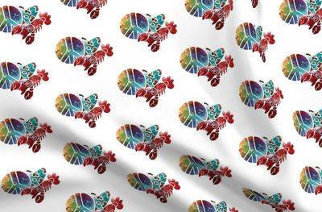 Crawfish Fabric, Mardi Gras Crawfish Fabric, Crawfish Boil Fabric ...