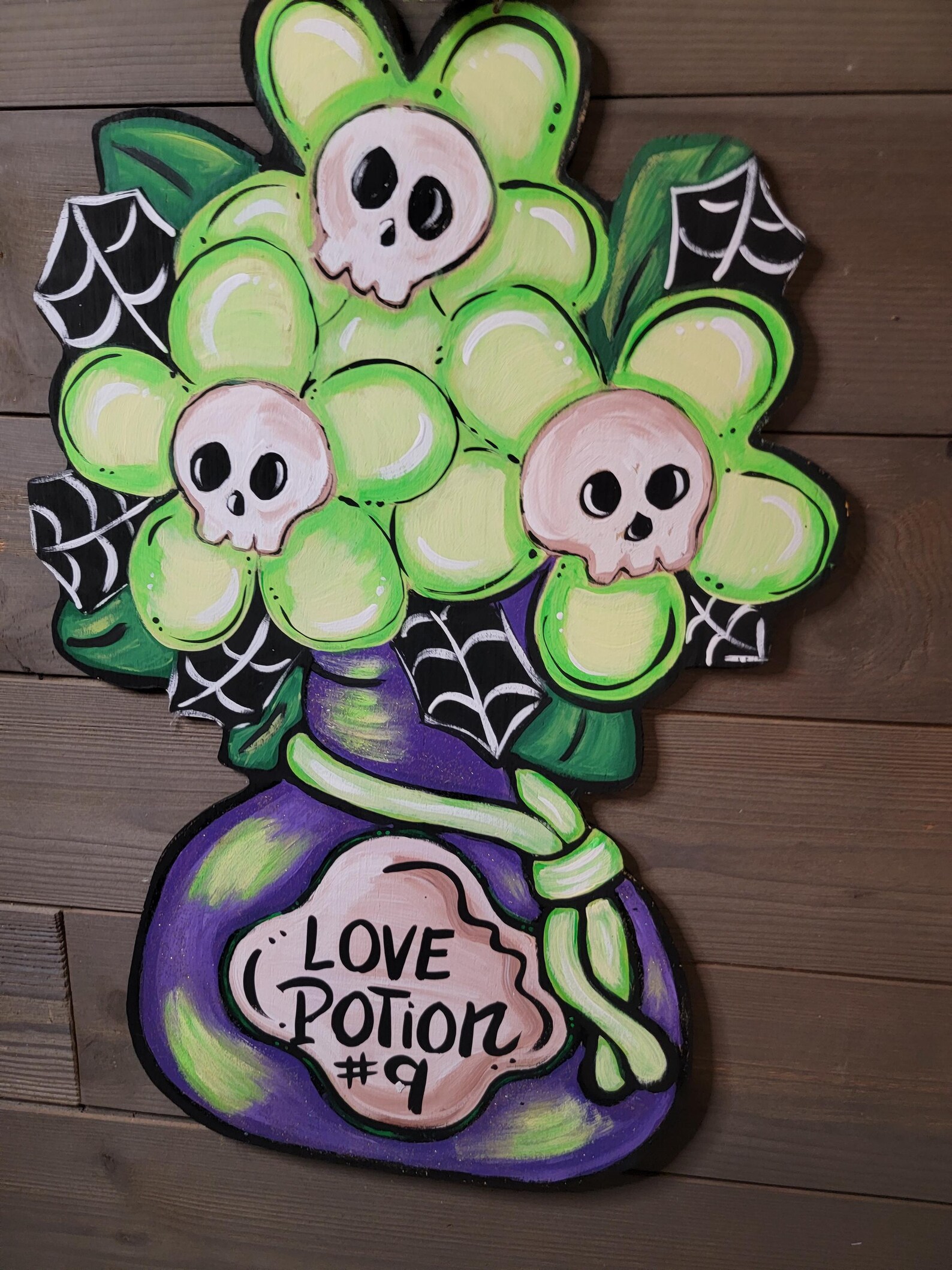 Halloween Door Hanger, Love Potion Door Hanger, Witch Potions Door ...