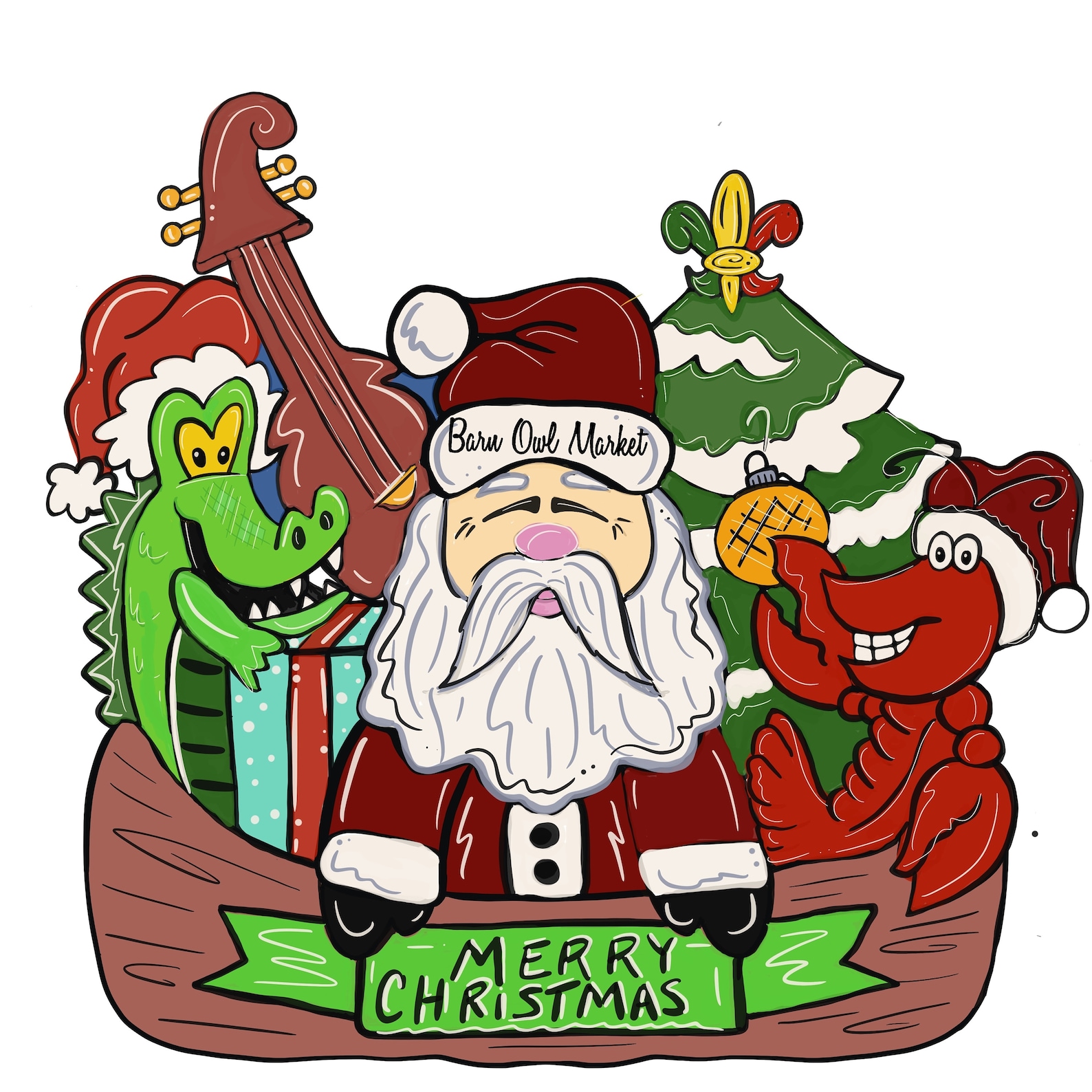 Santa Template Cajun Santa Template Cajun Christmas - Etsy