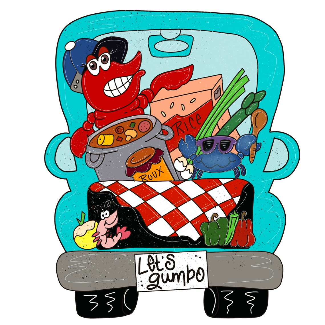 Crawfish Template Crawfish Boil Template Crawfish Truck | Etsy