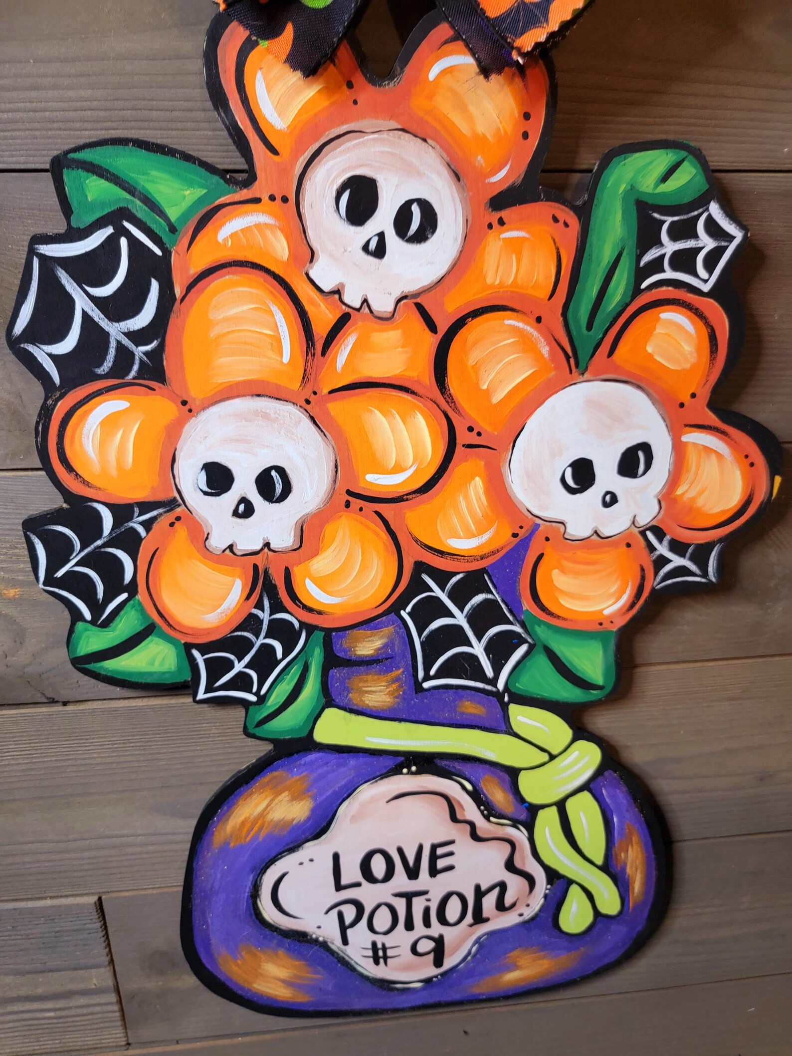 Halloween Door Hanger, Love Potion Door Hanger, Witch Potions Door ...