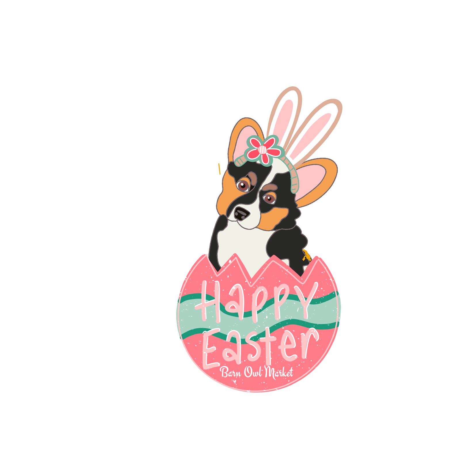 Corgi Template Spring Corgi Template Easter Corgi I Template - Etsy